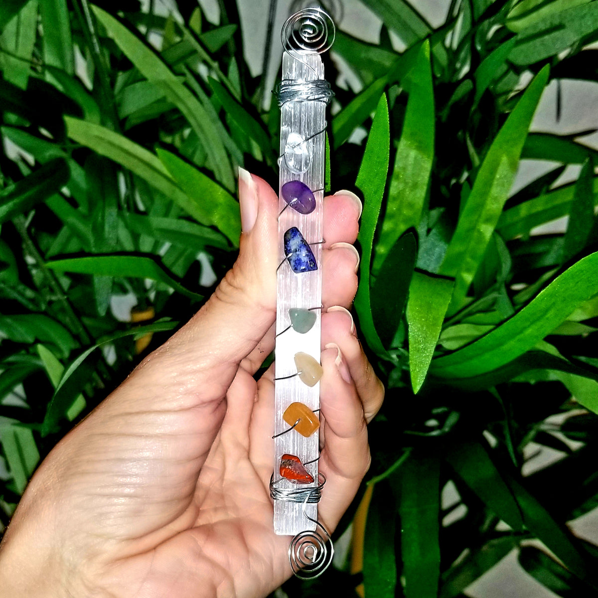 Pickled Moon Phase Chakra Selenite Wand – Metaphysical Pickle